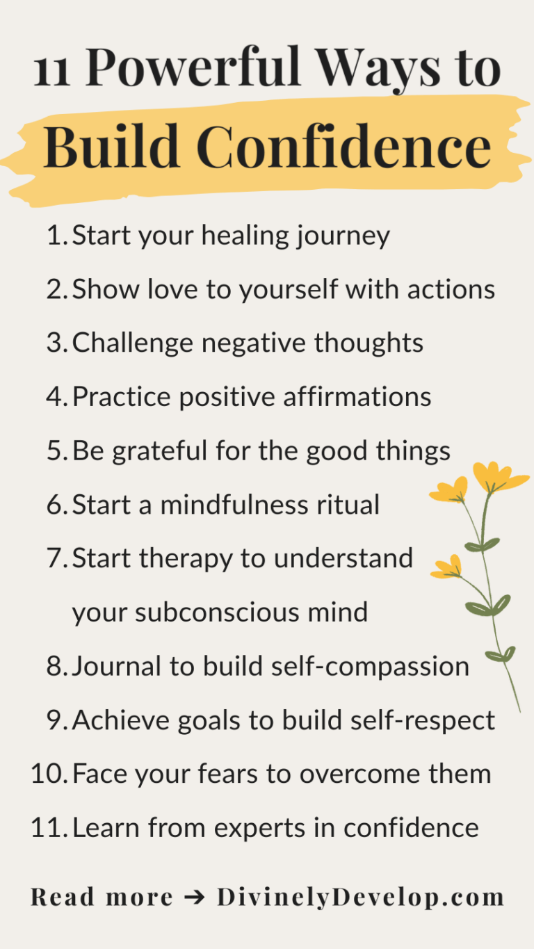 11 Proven Ways to Improve Self Esteem and Build Confidence