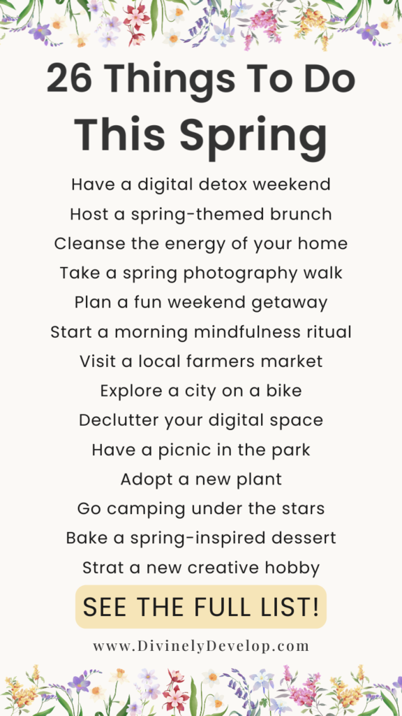 26 Spring Activities for Adults to Refresh Your Mind, Body & Spirit