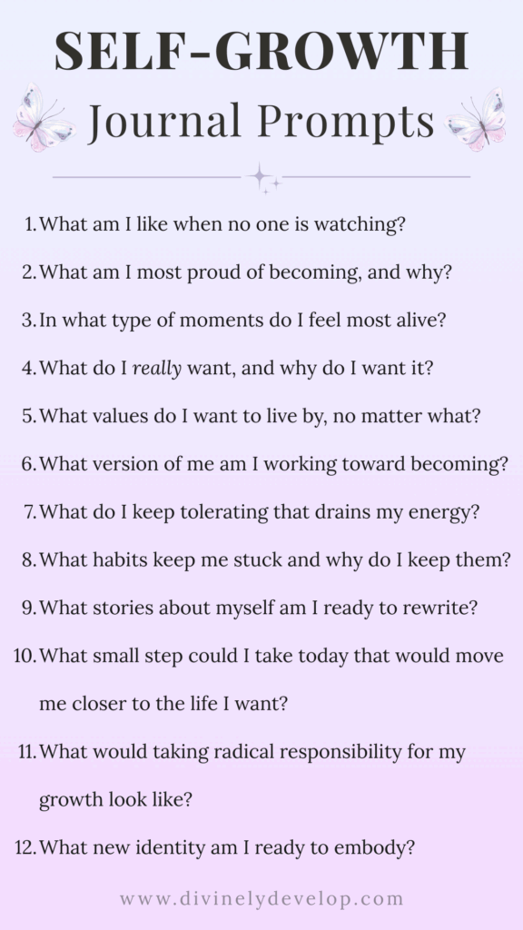 30 Powerful Journal Prompts for Self Growth and Discovery